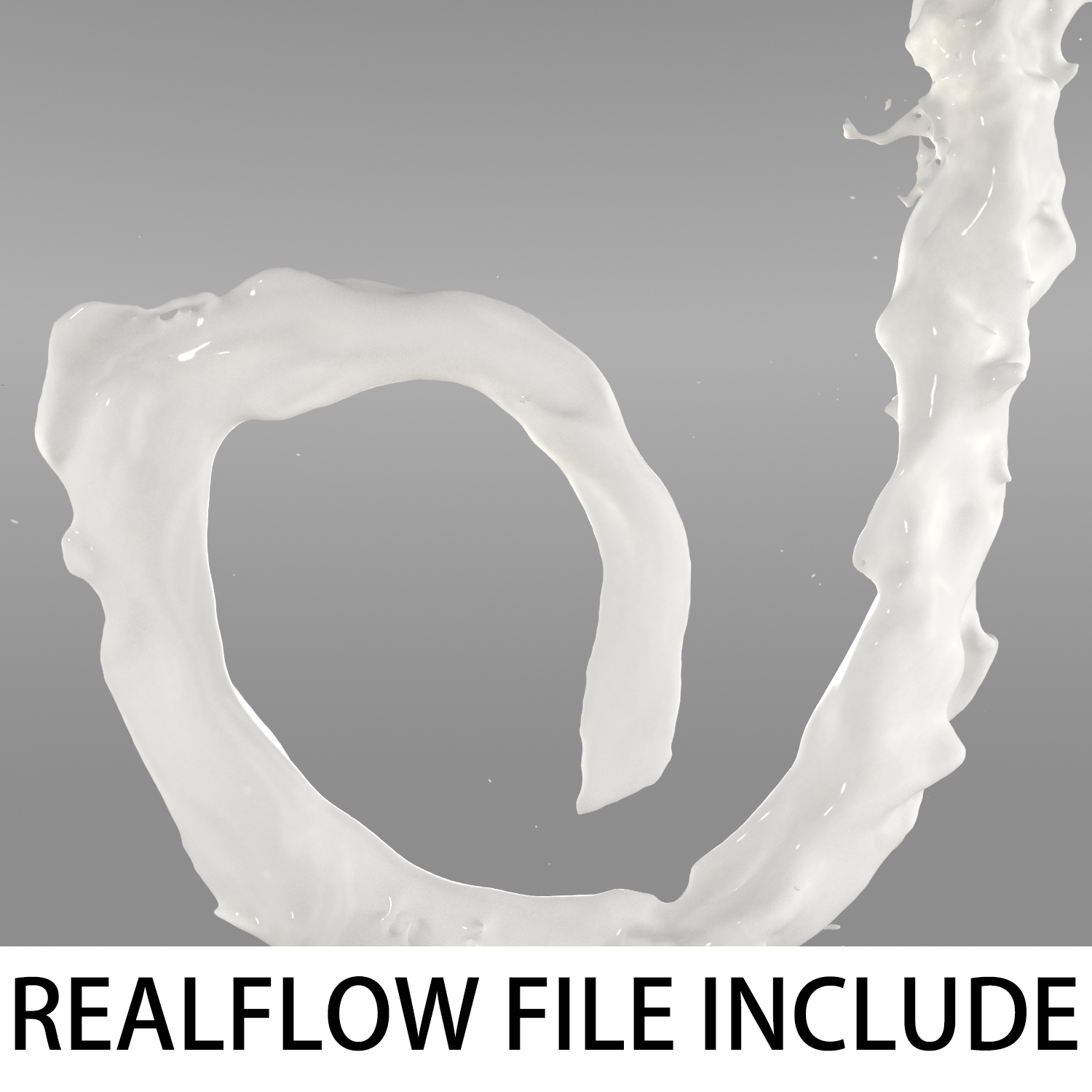 3d liquid flow pack realflow model