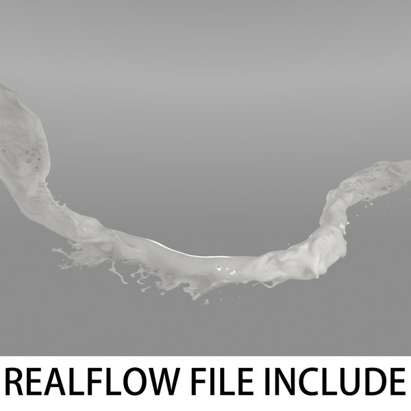 3d liquid flow pack realflow model