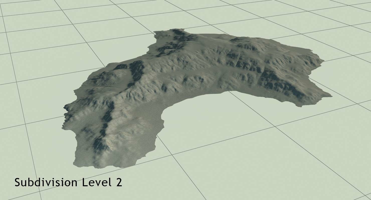 island terrain landscape 3d model