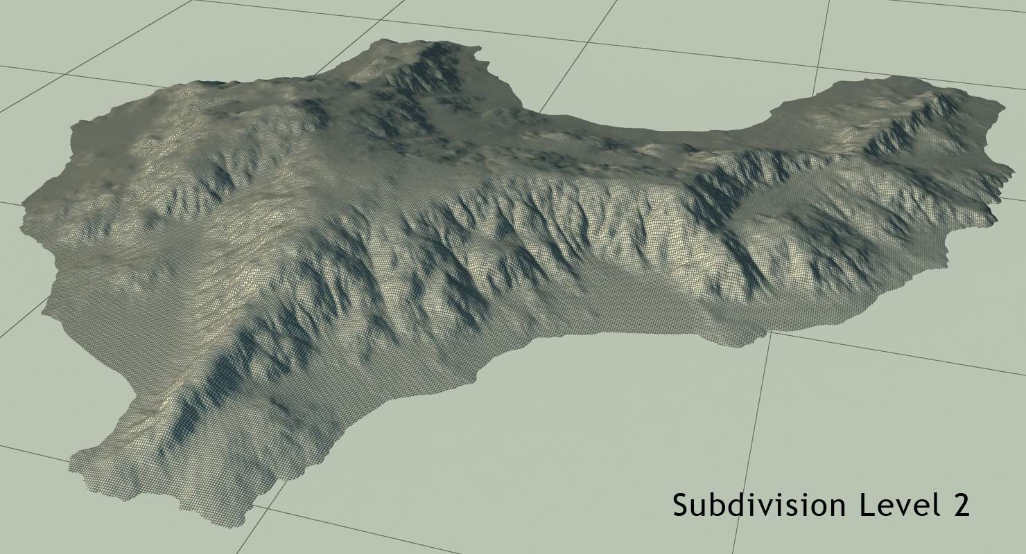 island terrain landscape 3d model