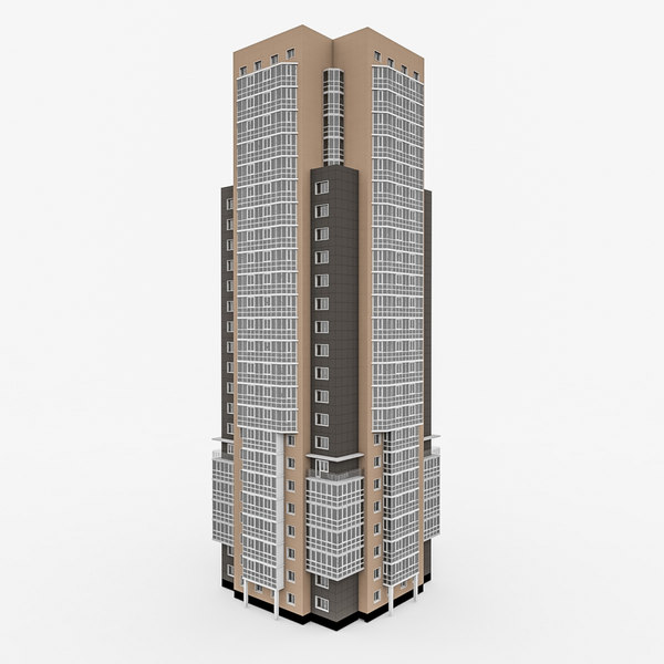 modelo 3d Edificio Residencial de 25 pisos. - TurboSquid 1103652