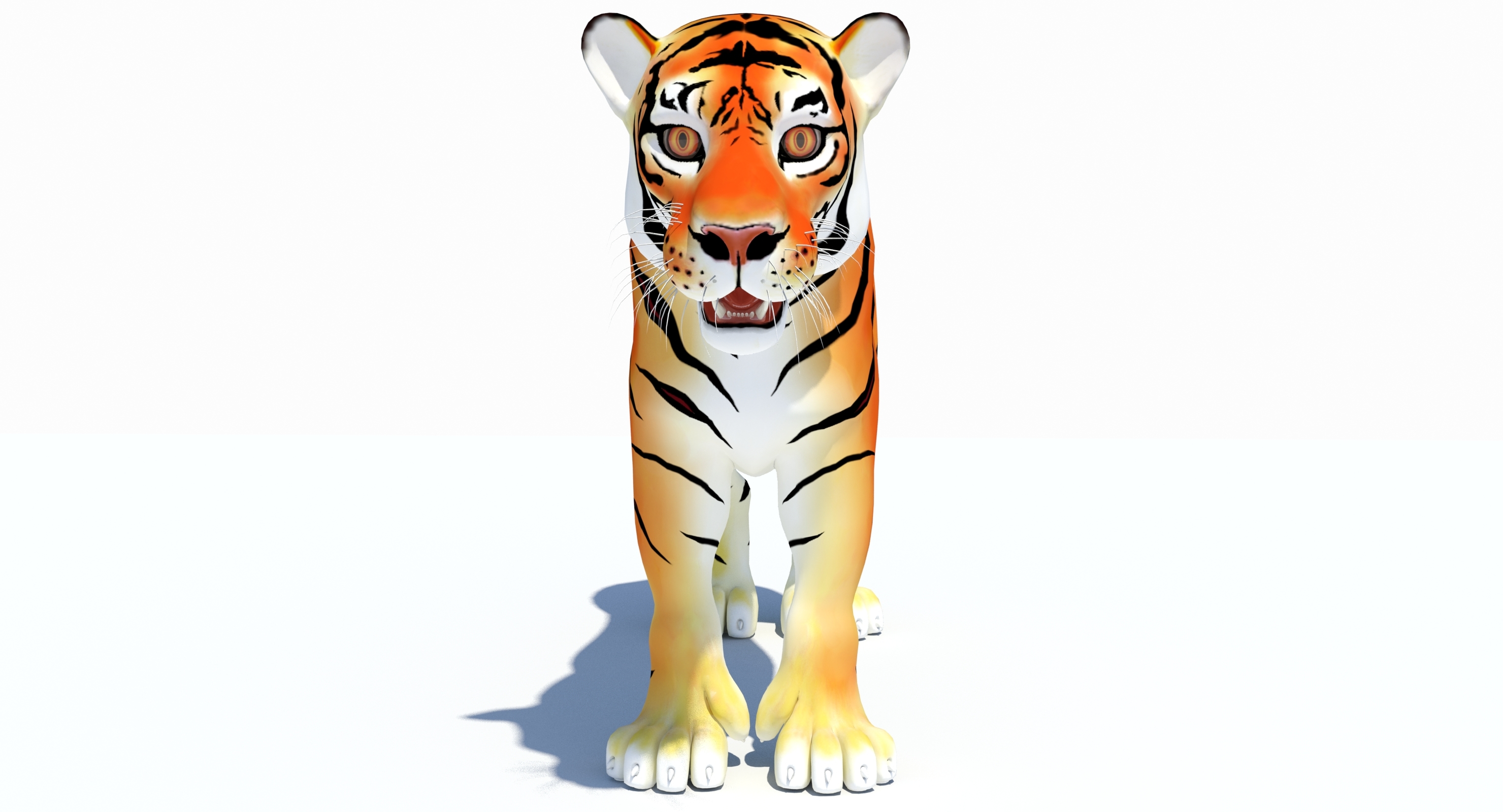 3d cartoon tiger