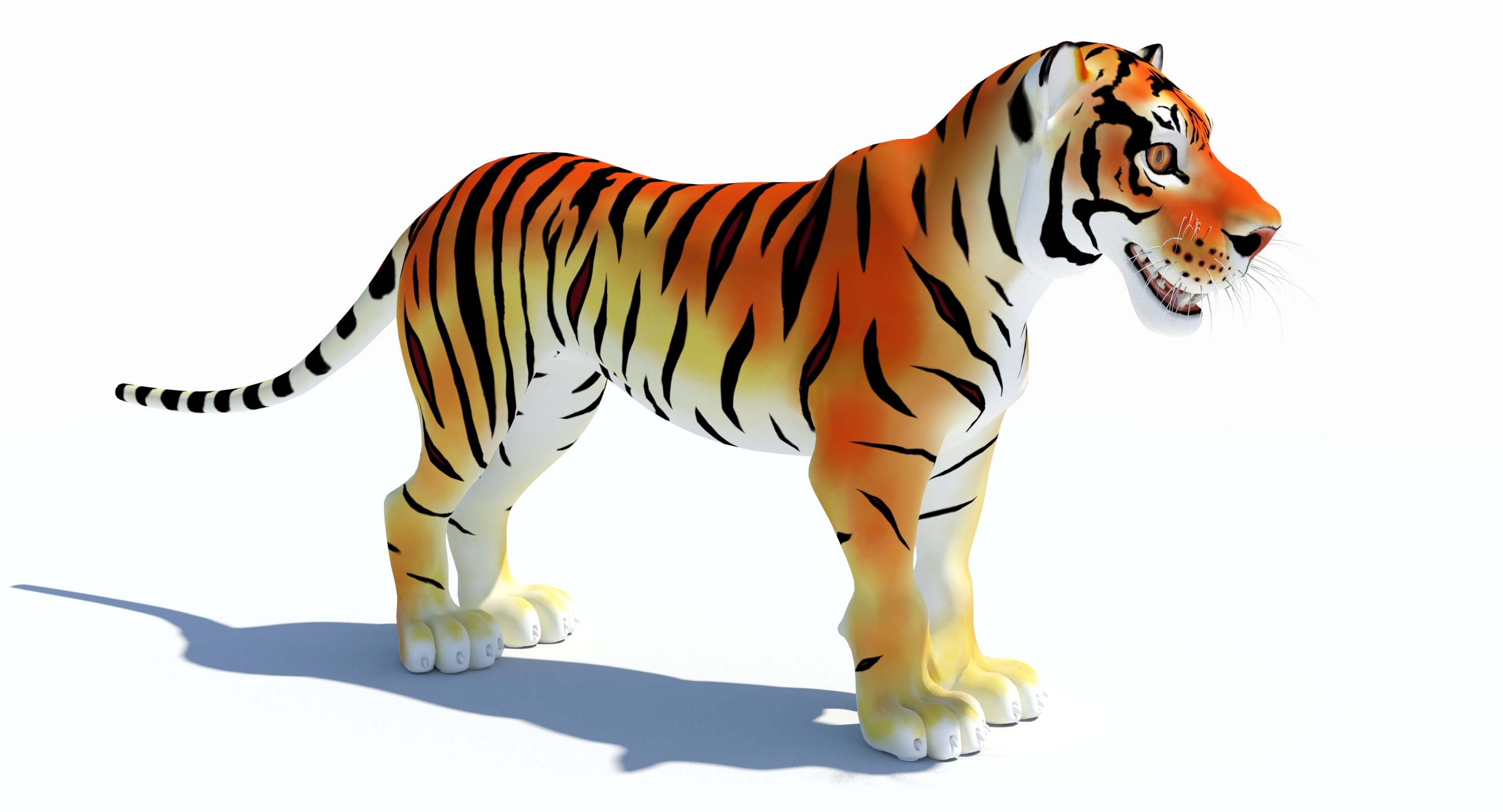 3d cartoon tiger