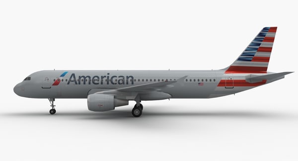 Airbus A320 American Airlines Animated Modelo 3D - TurboSquid 1104036