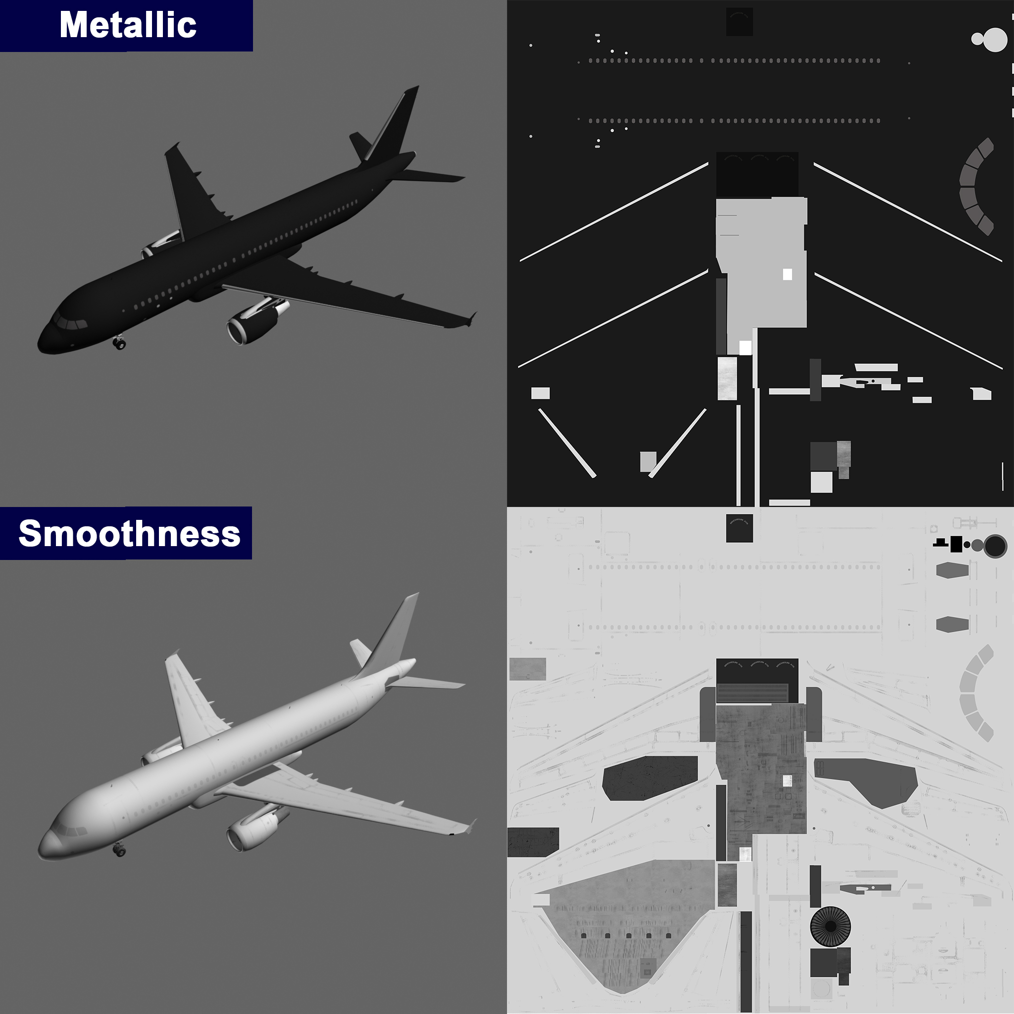 Airbus A320 American Airlines Animated Modelo 3D - TurboSquid 1104036