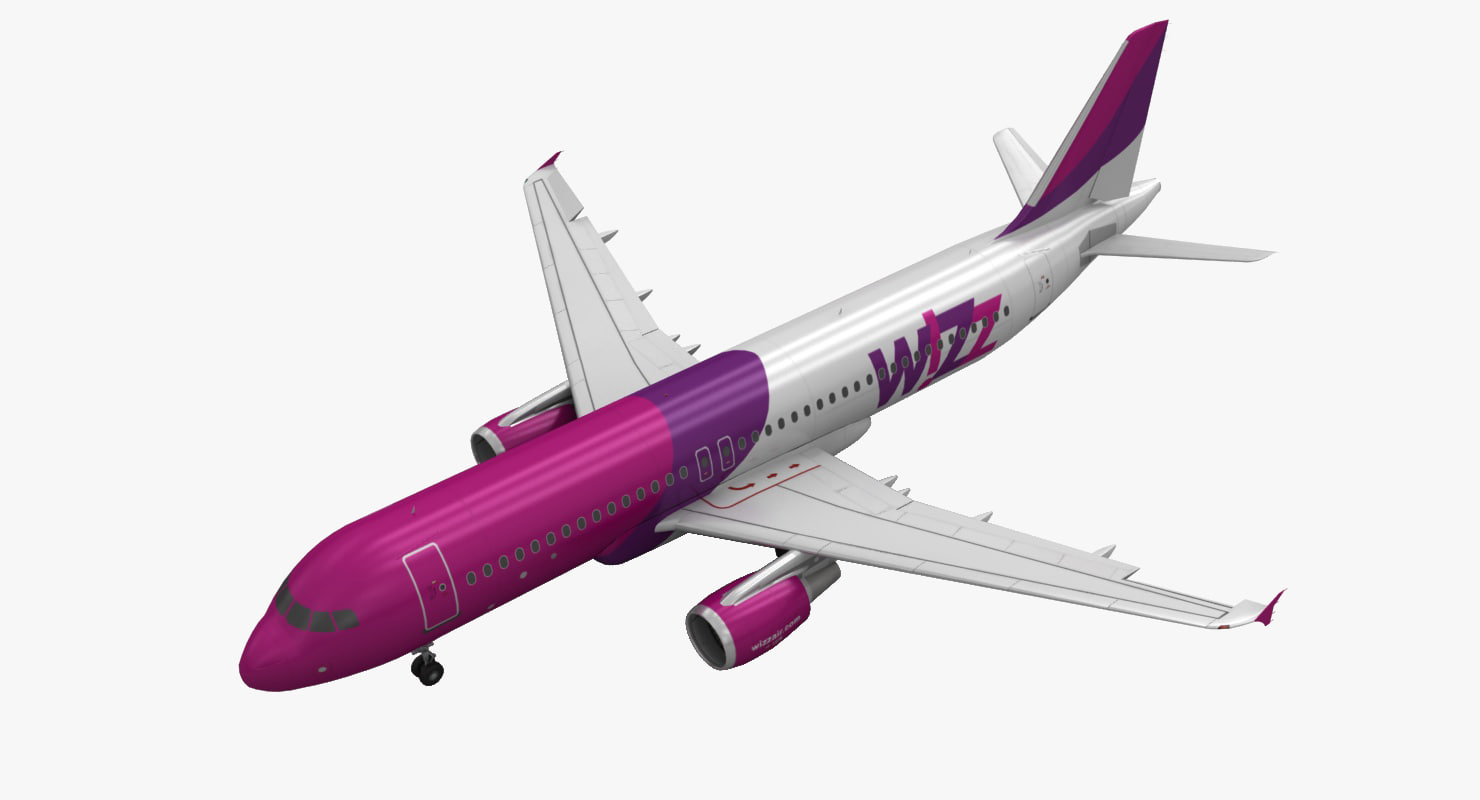 3d airbus a320 wizz air model