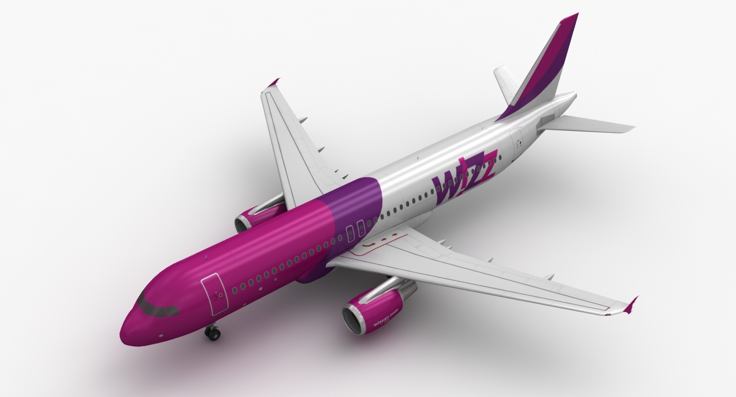 3d model airbus a320 wizz air