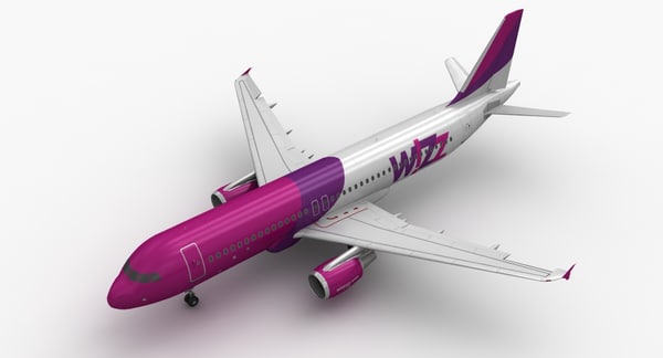 3d airbus a320 wizz air model