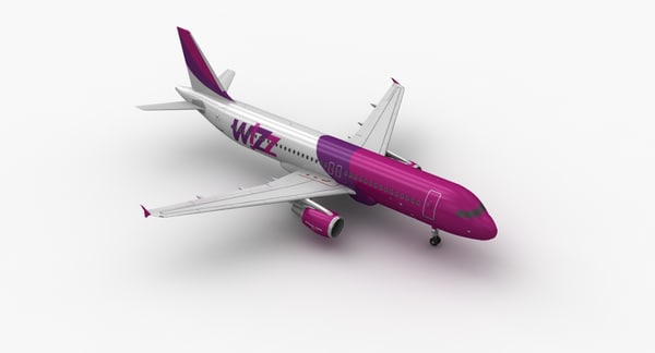 3d airbus a320 wizz air model