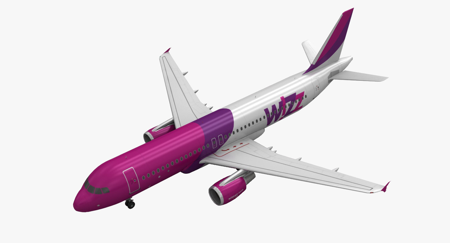 3d model airbus a320 wizz air