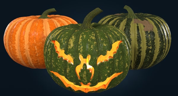 3d model jack-o-lantern halloween pumpkin