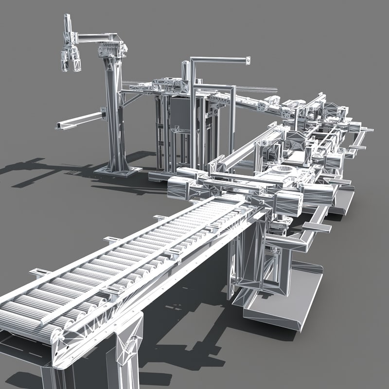 3d max automatic production line