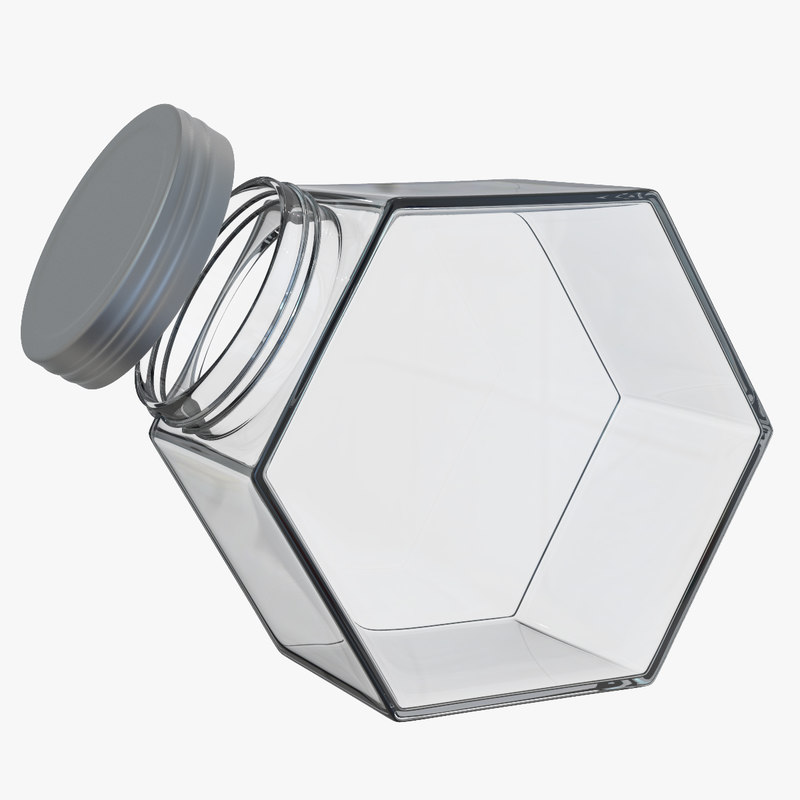 3d hexagon jar model