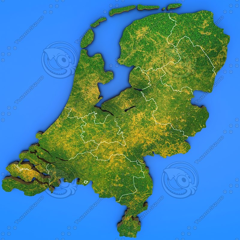 netherlands country 3d model