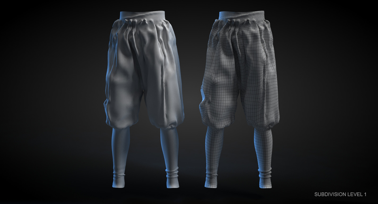 medieval pants trousers 3d max