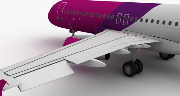 3d airbus a320 wizz air model