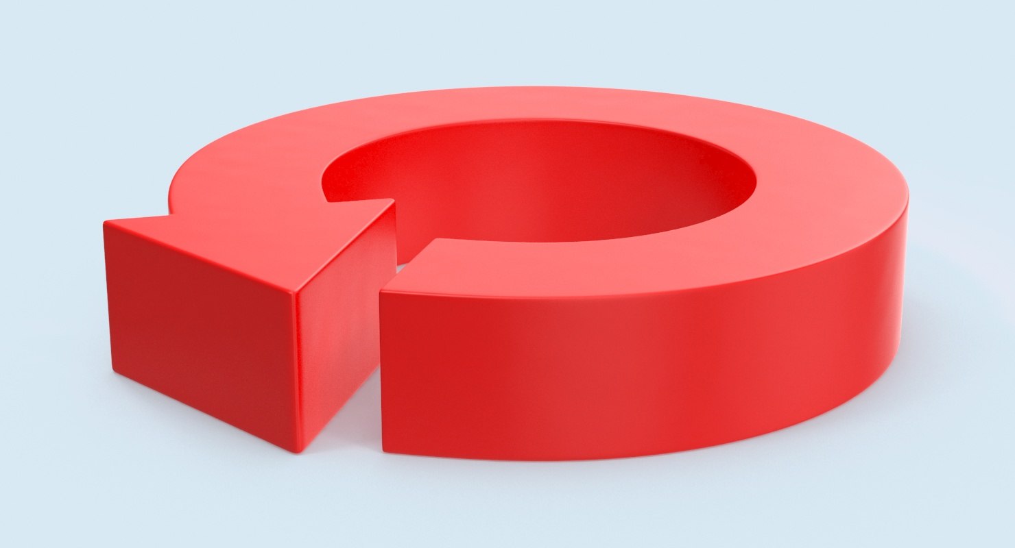 3d arrow symbols circle