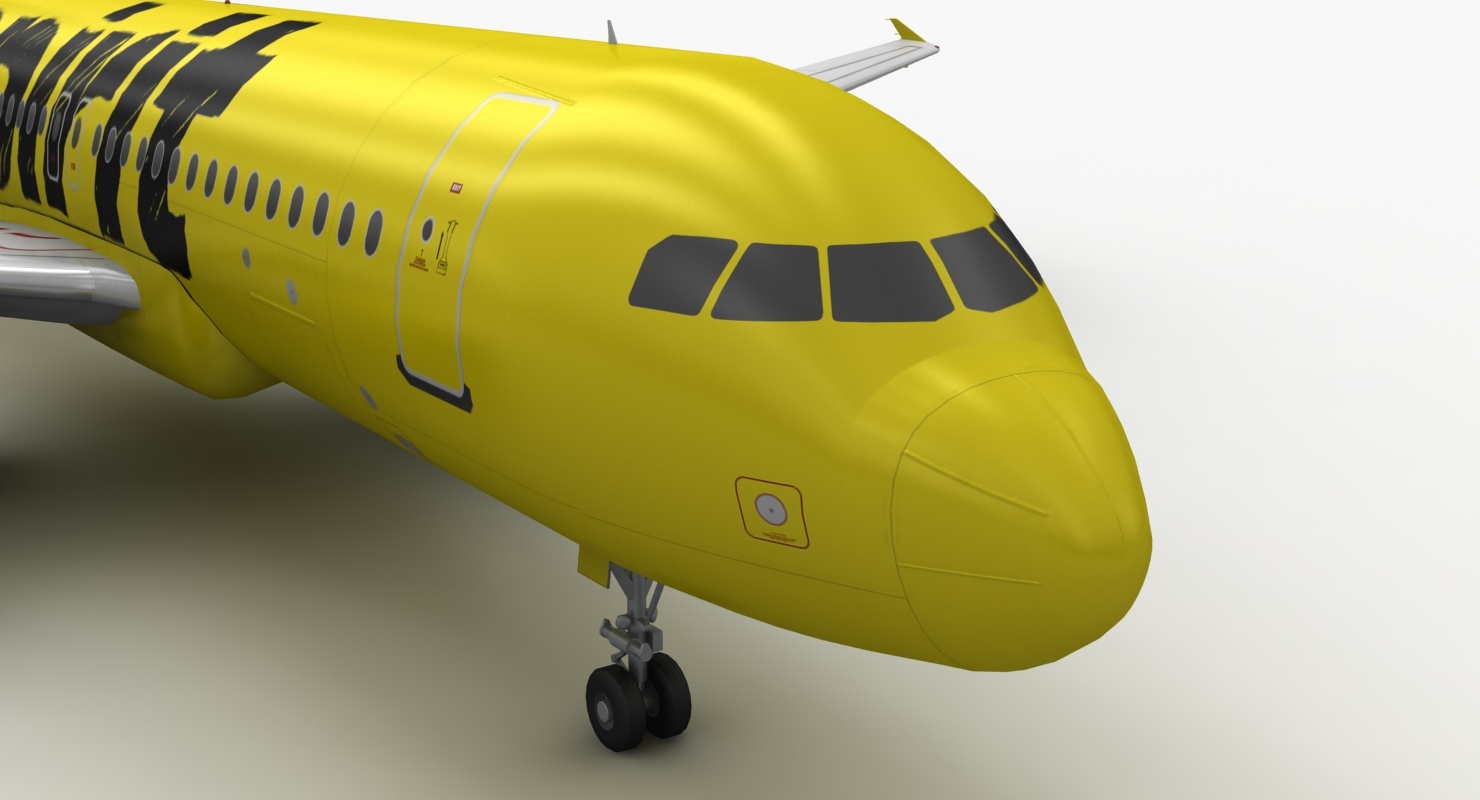 3d airbus a320 spirit airlines model