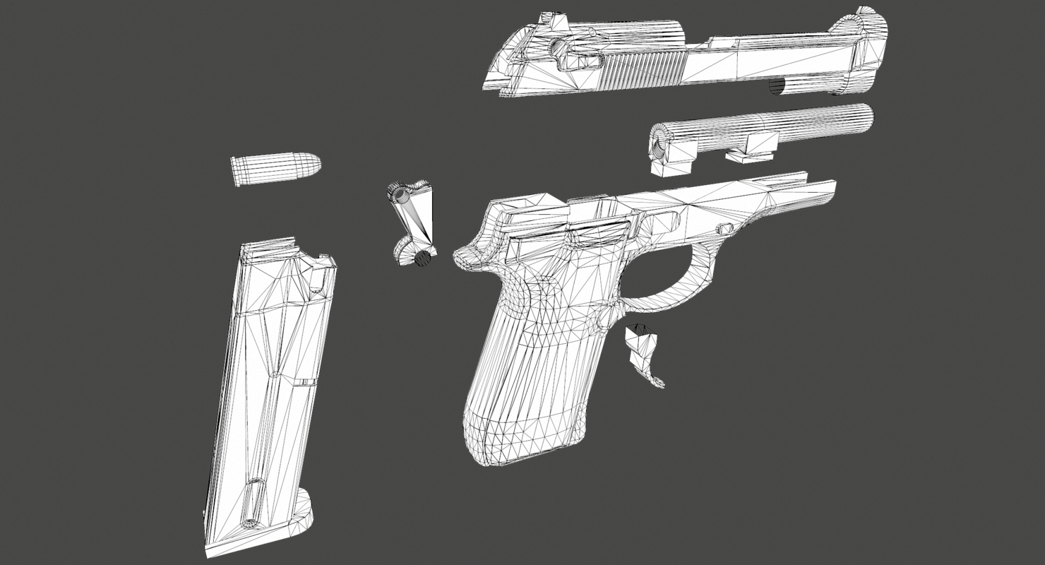 m9 pistol 3d model