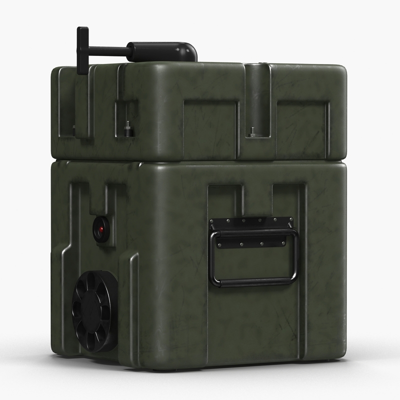 3d model military lithium battery box
