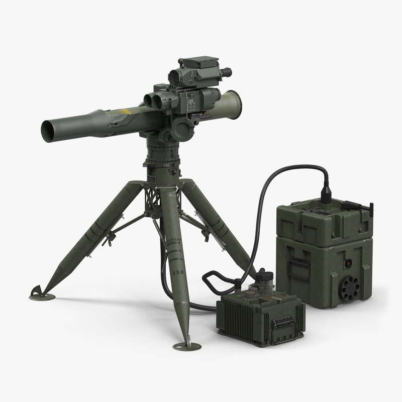bgm-71 tow missile tripod 3d model