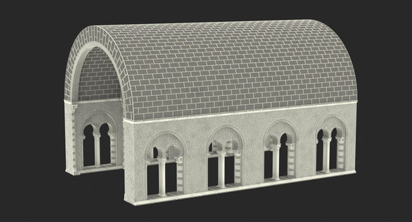 3d model barrel vault greco roman