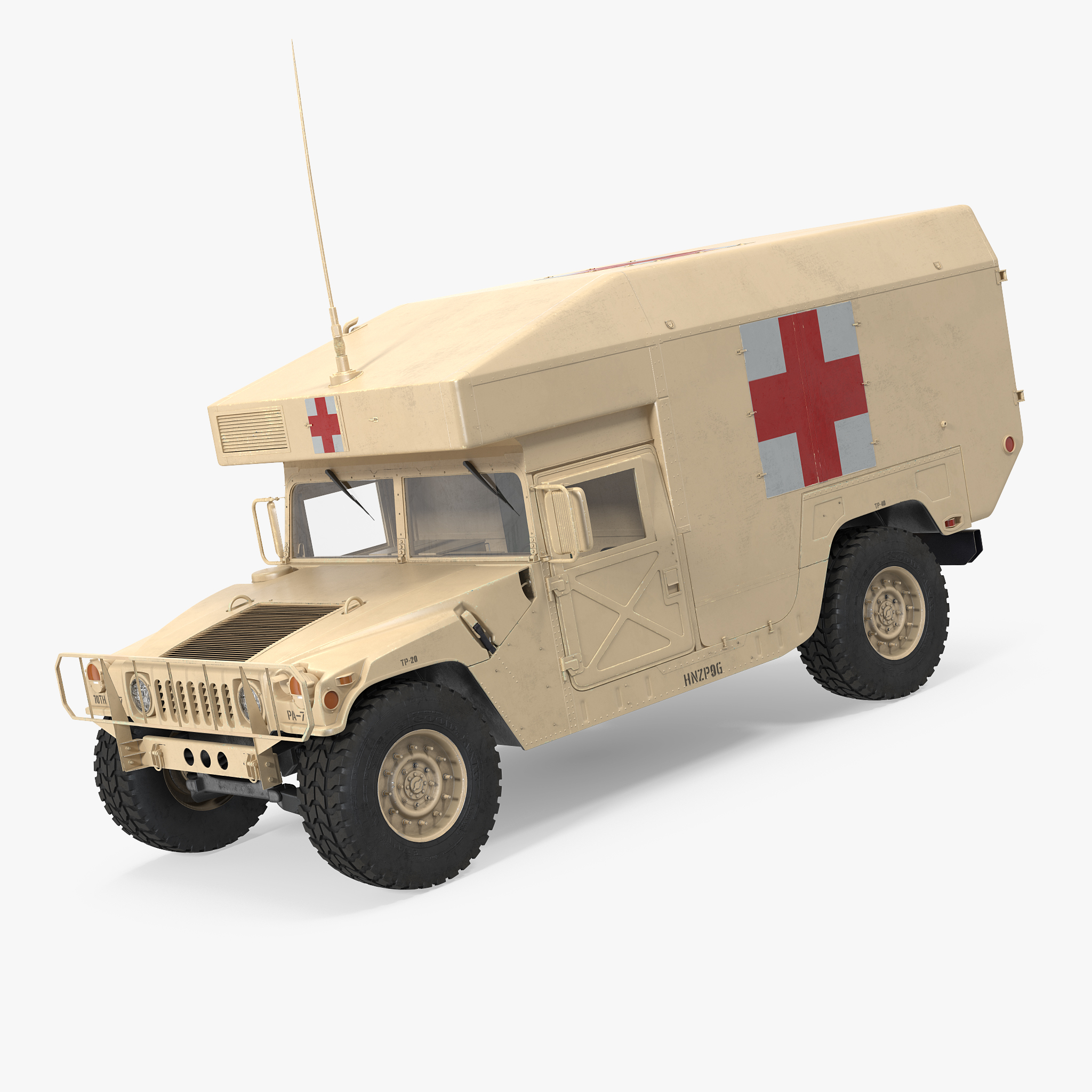 3d ambulance car hmmwv m997