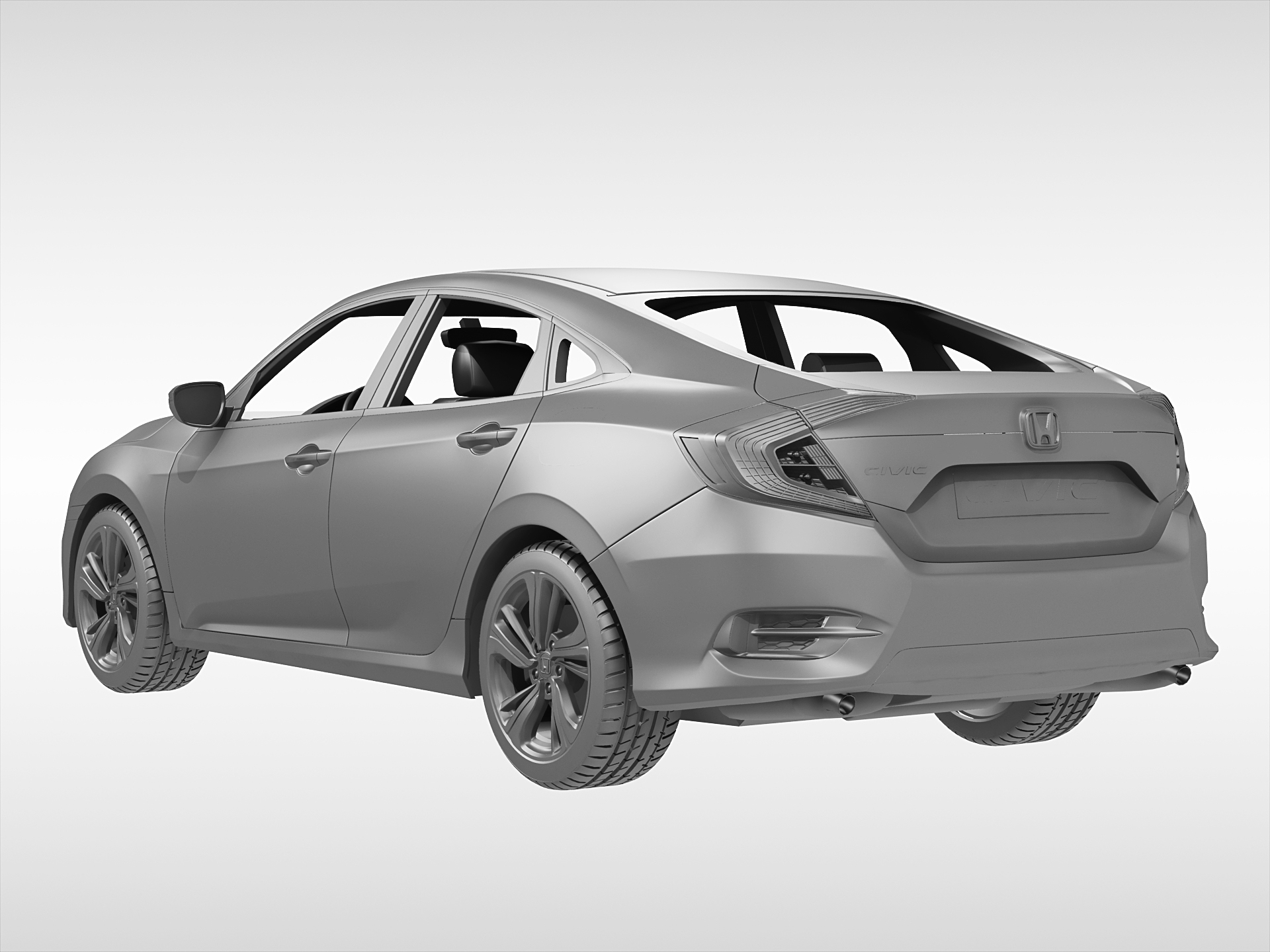 3d model honda car