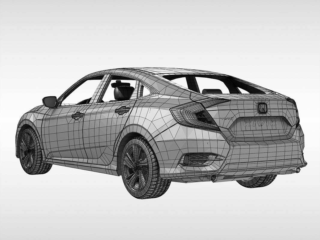 3d model honda car