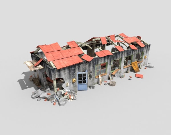 Destroyed Building Blender Models for Download | TurboSquid