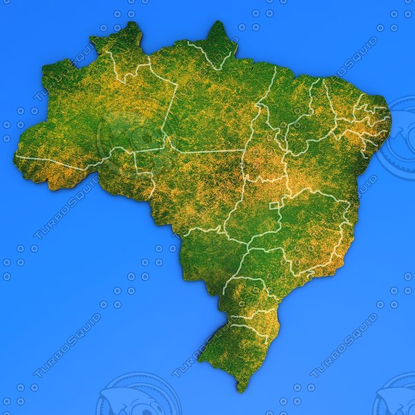 3d brazil country model