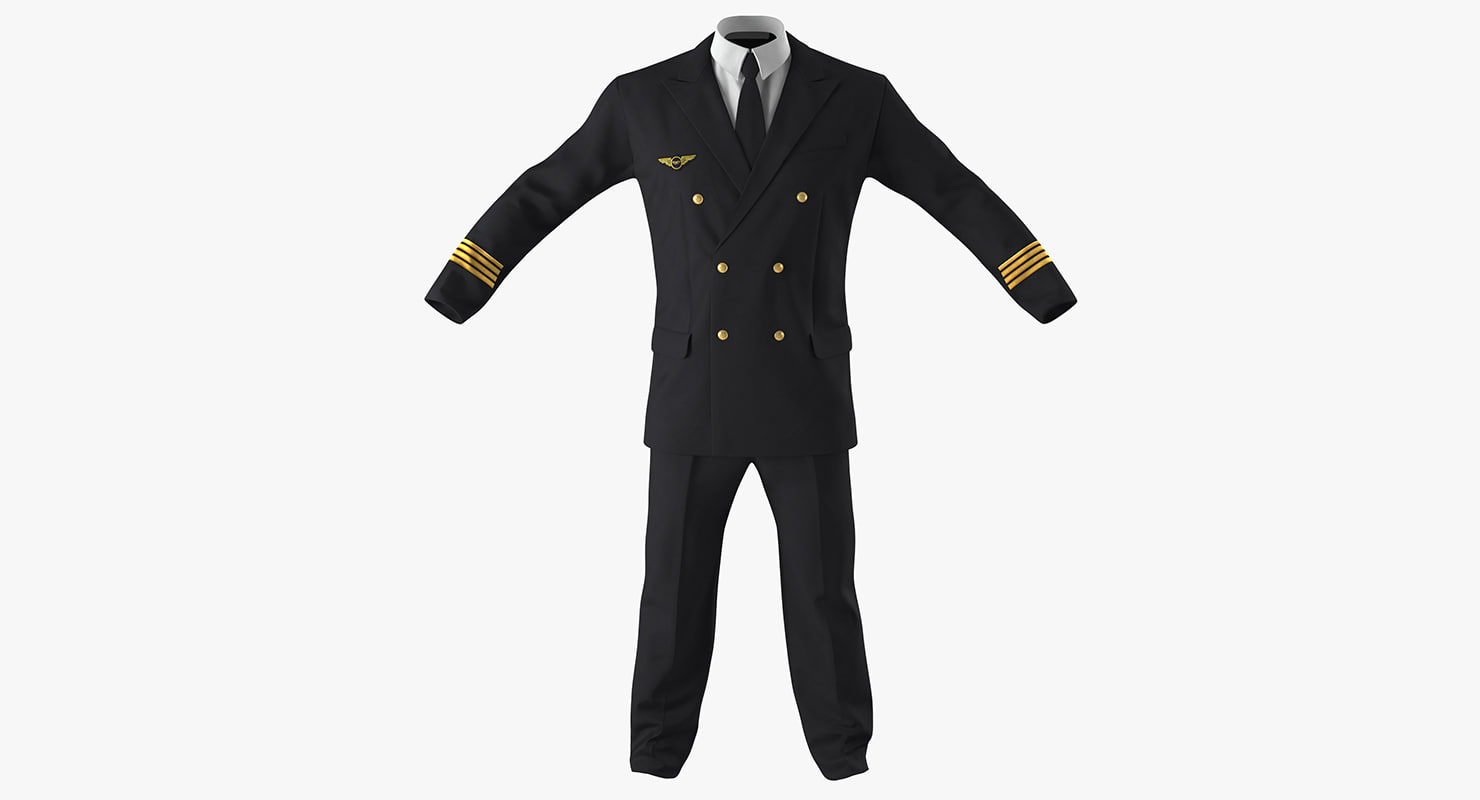 airline pilot suit 3d model