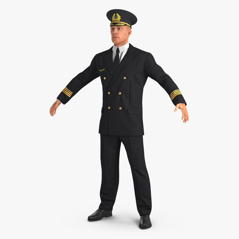 airline pilot 3d model