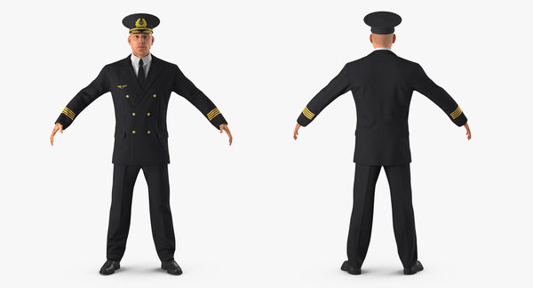 airline pilot 3d model
