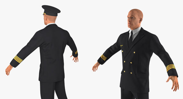 airline pilot 3d model