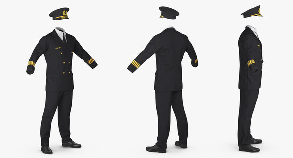 airline pilot 3d model