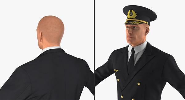 airline pilot 3d model