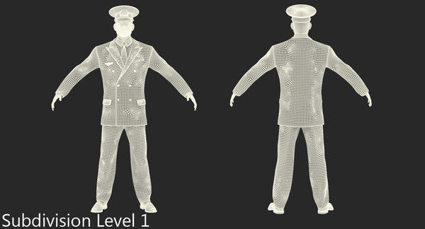 airline pilot 3d model