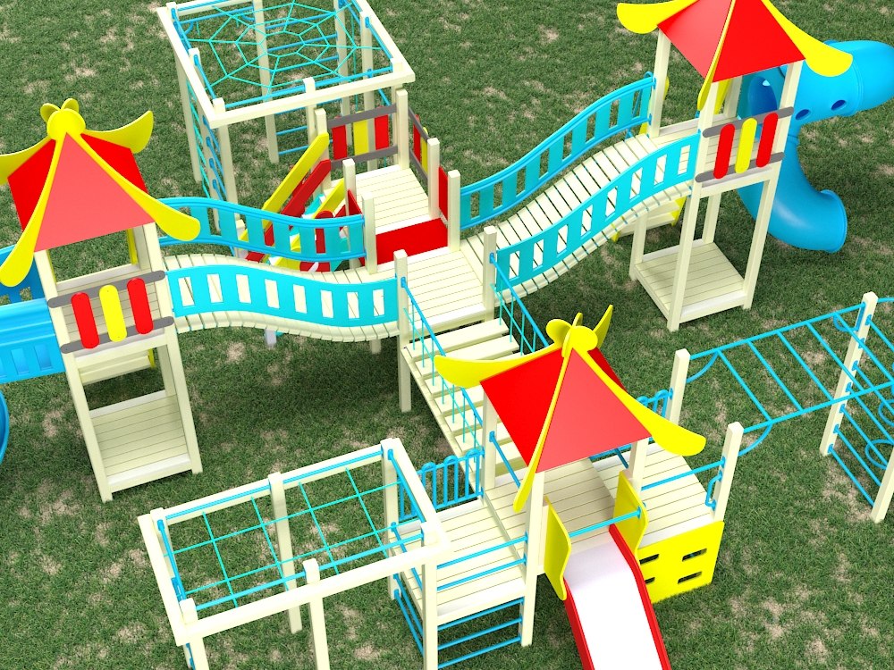 3d model playground slide mesh