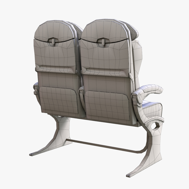 3d model business airplane seat