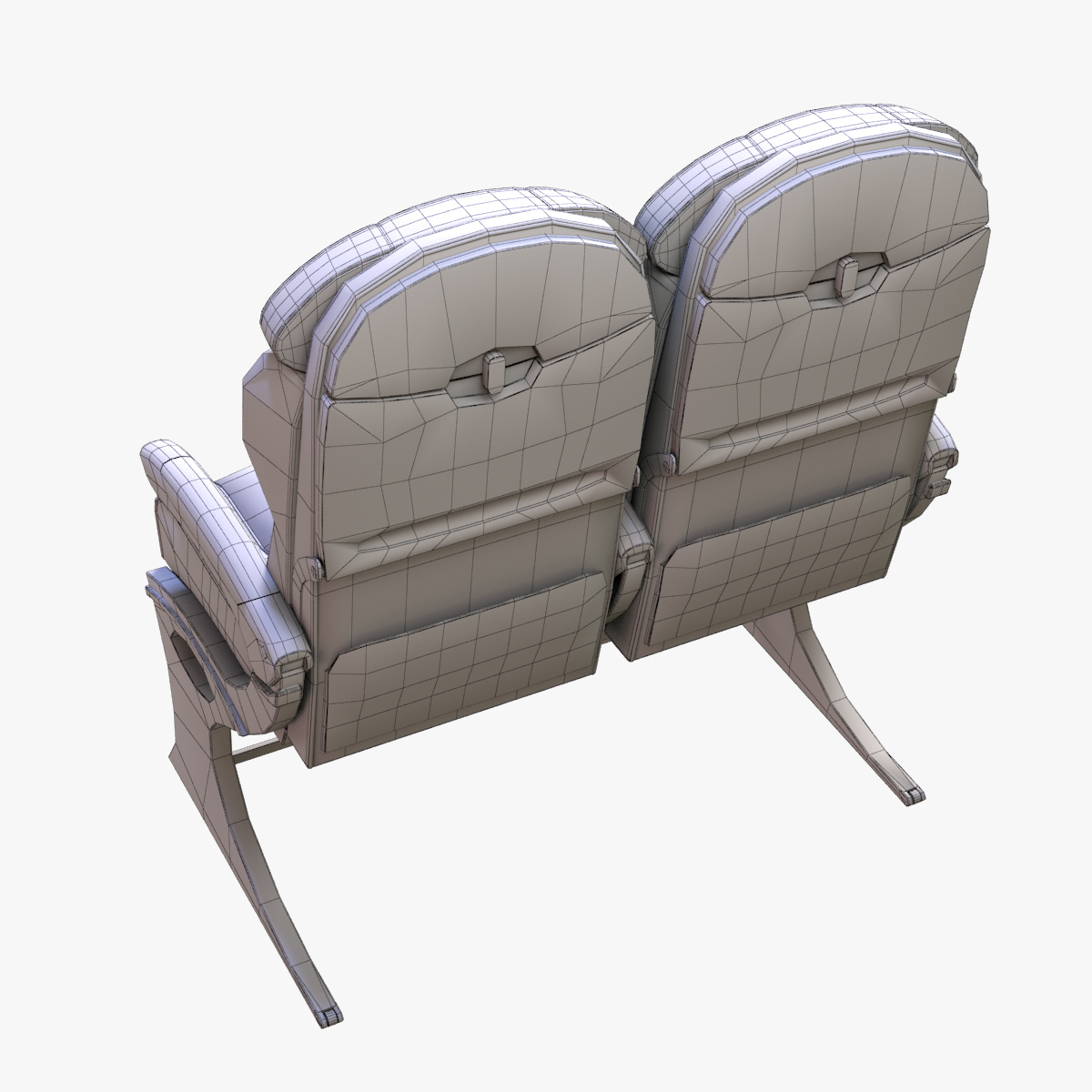 3d model business airplane seat