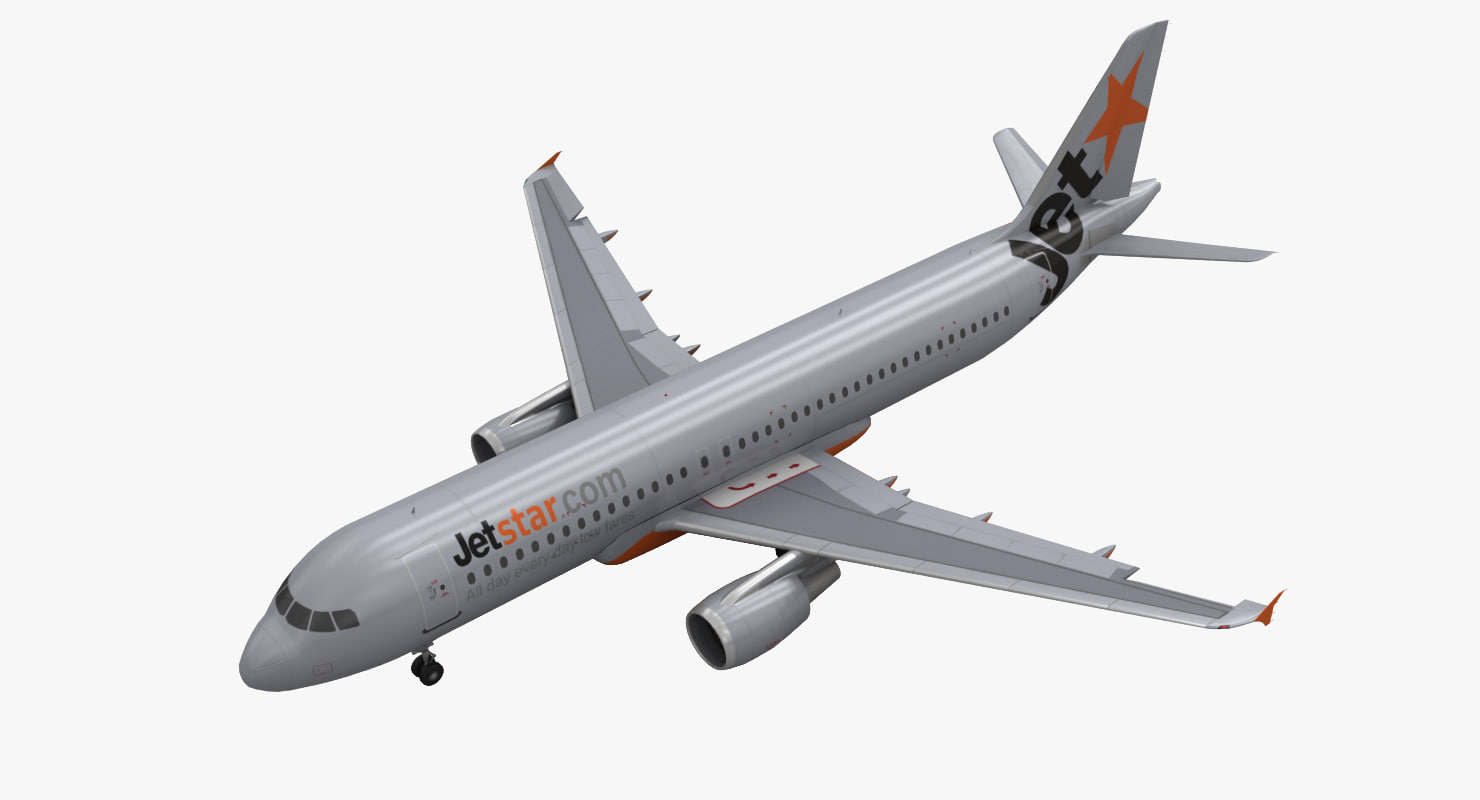 airbus a320 jetstar animation 3d max