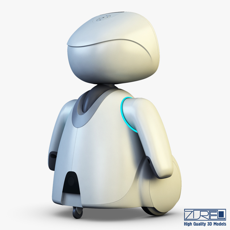 3d model buddy robot white v