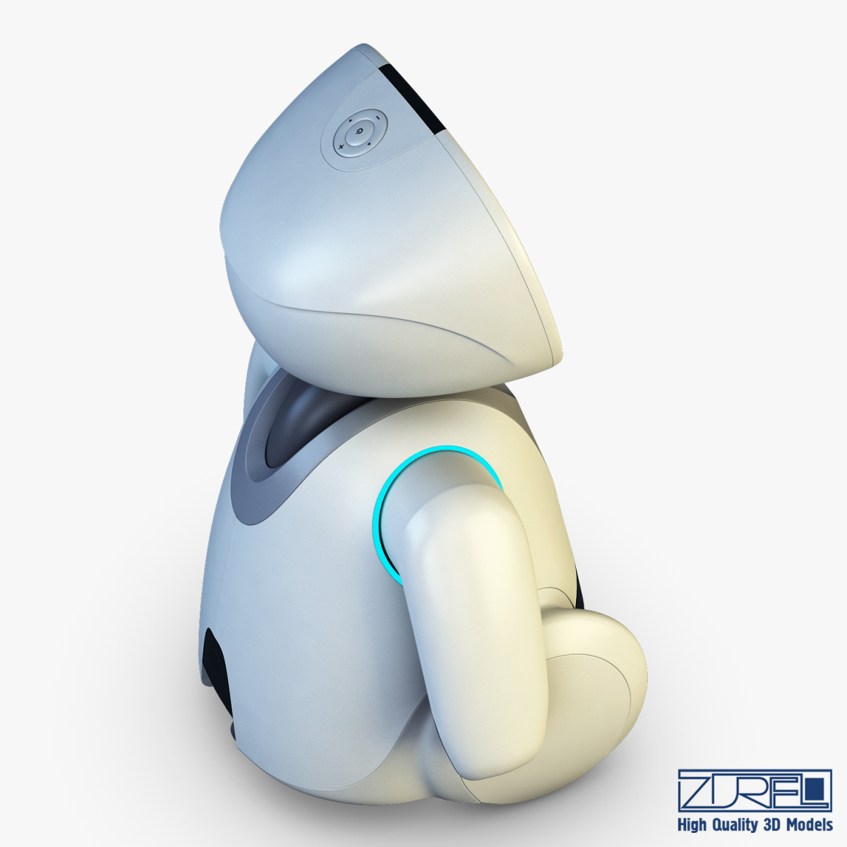 3d model buddy robot white v