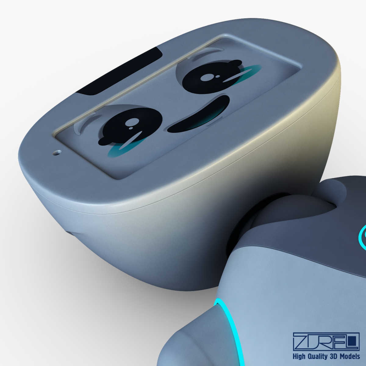 3d model buddy robot white v