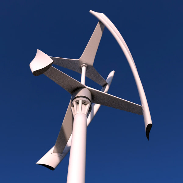 3d vertical wind turbine model