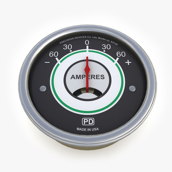 3d model vintage ammeter 06