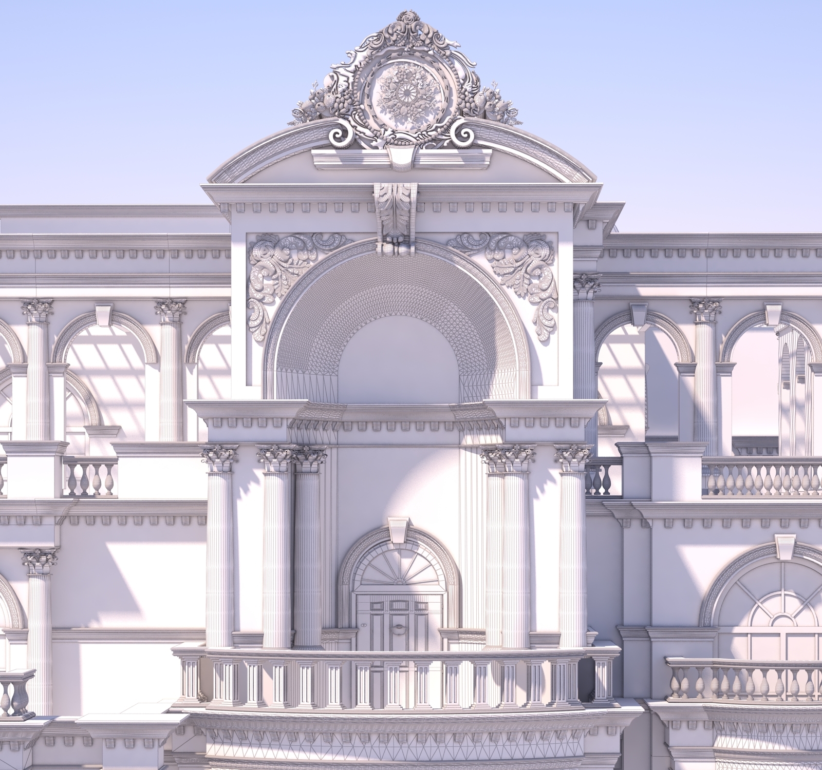 classic villa mansion obj