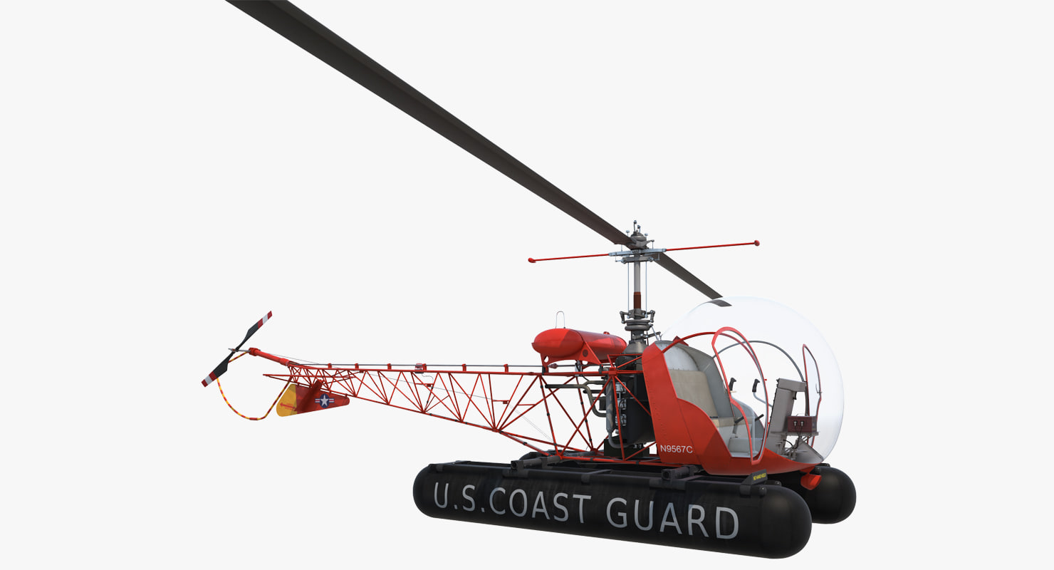 bell 47 floats uscg 3d max