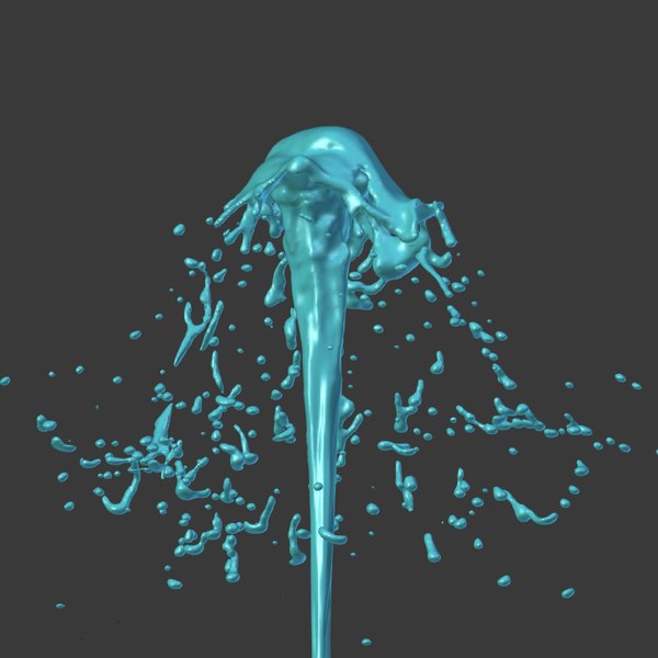 3d water splash model